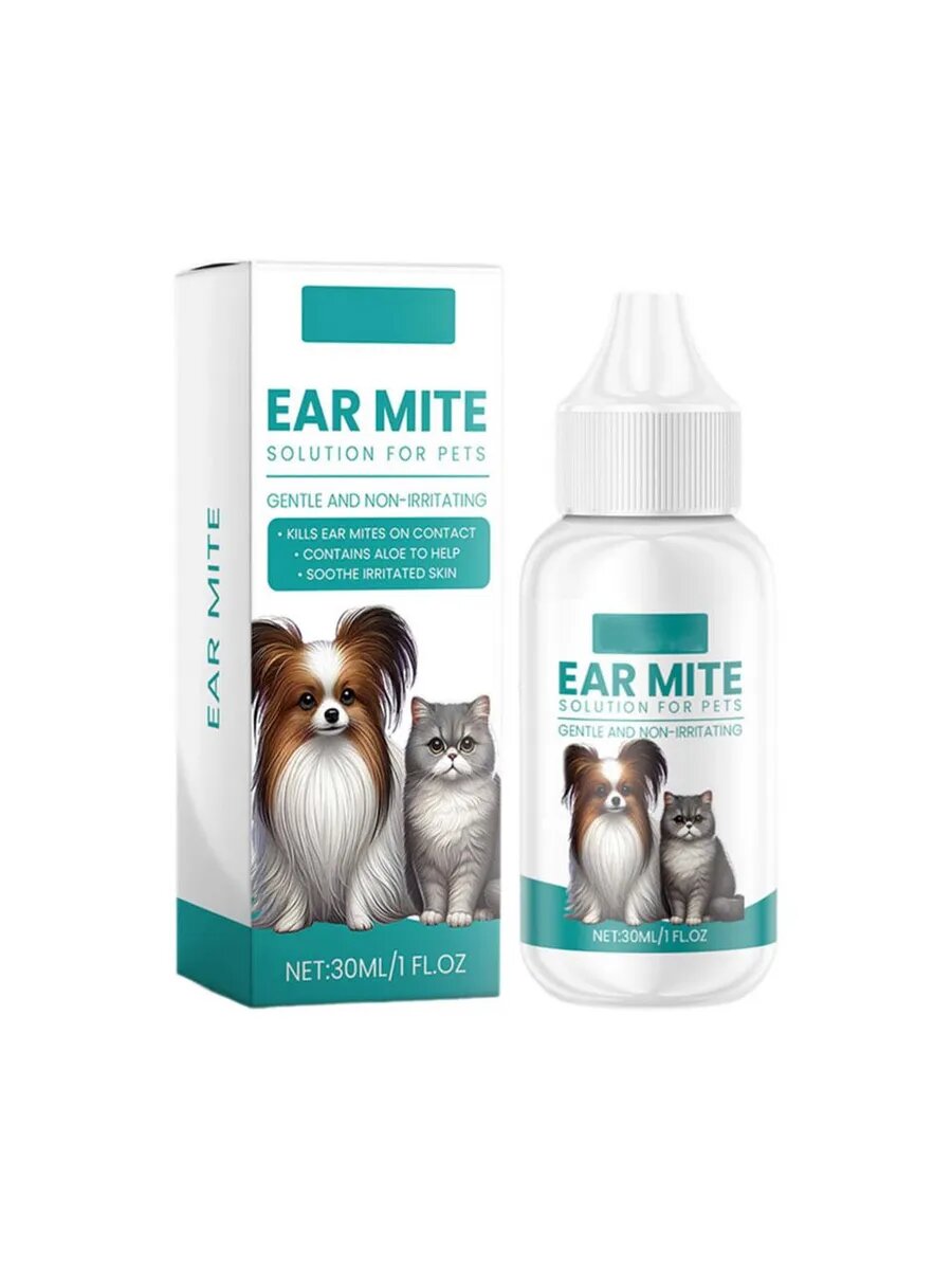 Очищающий лосьон для ушей животных, от клещей и грязи