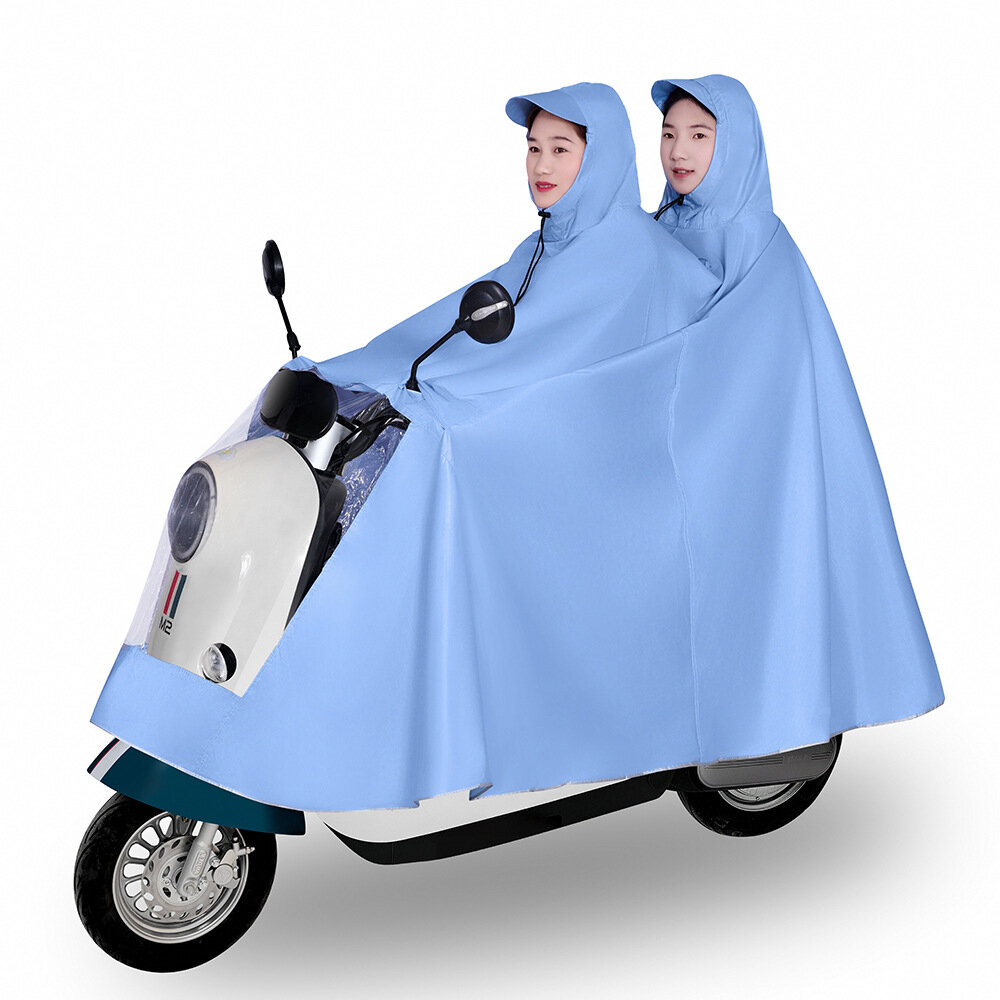 Дождевик для электросамокатов, очень большой и толстый, для электровелосипедов, мотоциклистов, унисекс, полный защитный костюм, защита от сильного дождя, дождевик