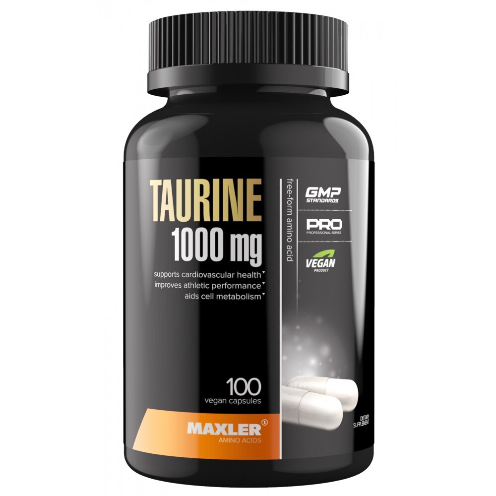 Maxler USA Taurine 1000 mg, 100 капсул веганских