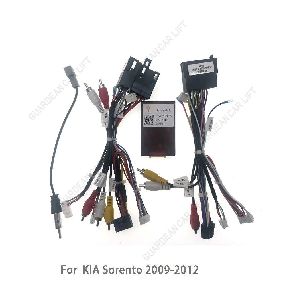 Автомобильный радиопроводка, кабель для KIA SORENTO 2009-2012, 16-контактный адаптер жгута проводов с CANBUS Box, 2DIN, головное устройство, стерео разъем, Android (4)