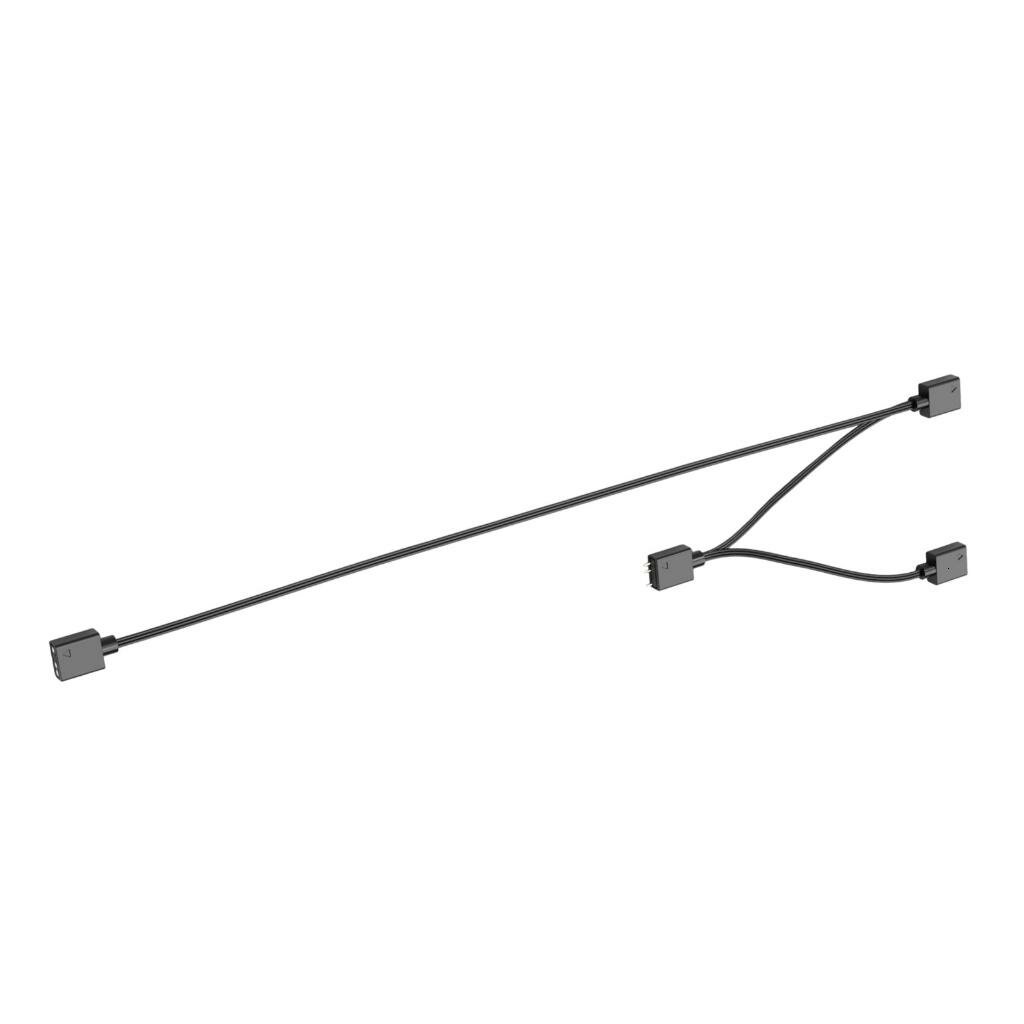 Кабель-разветвитель ARGB 3PIN для вентиляторов ПК, Черный - 1 to 3