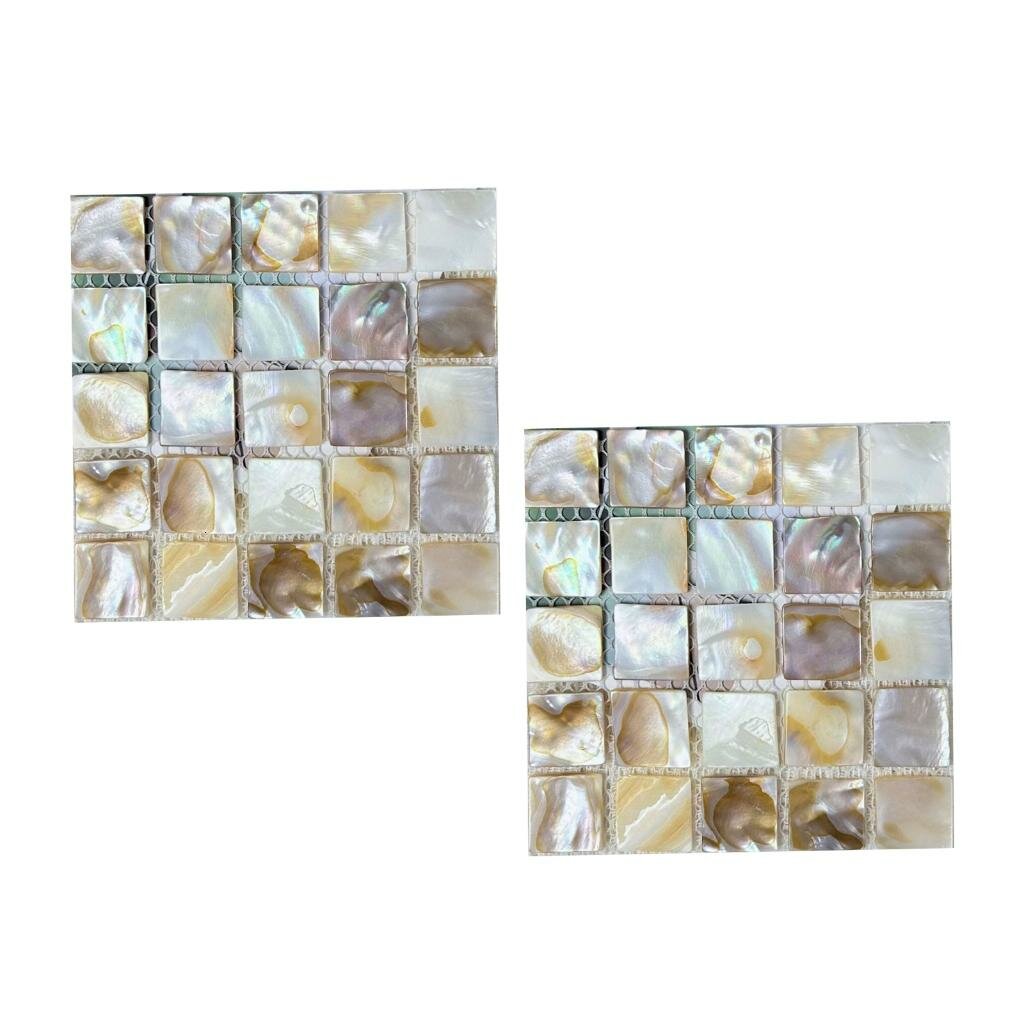 2 шт. handmade подставки под кружку из ракушек, Кофе - M