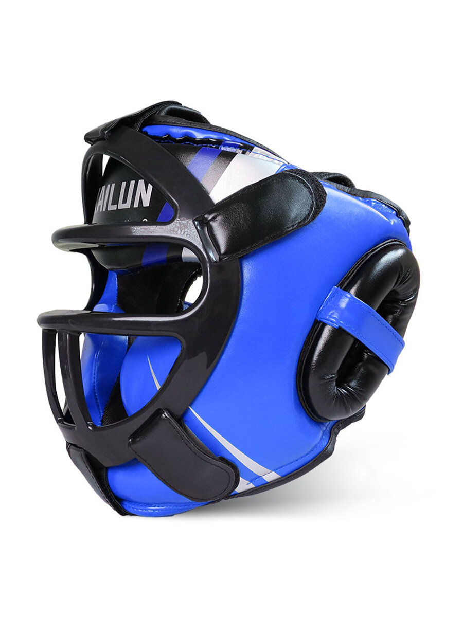 Шлем боксерский закрытый с решеткой для единоборств