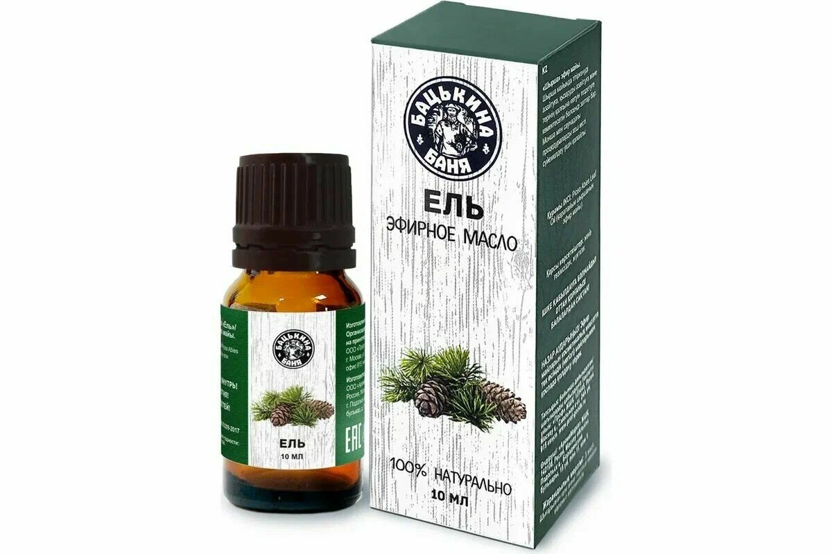 Масло эфирное 10МЛ "ЕЛЬ" бацькина баня