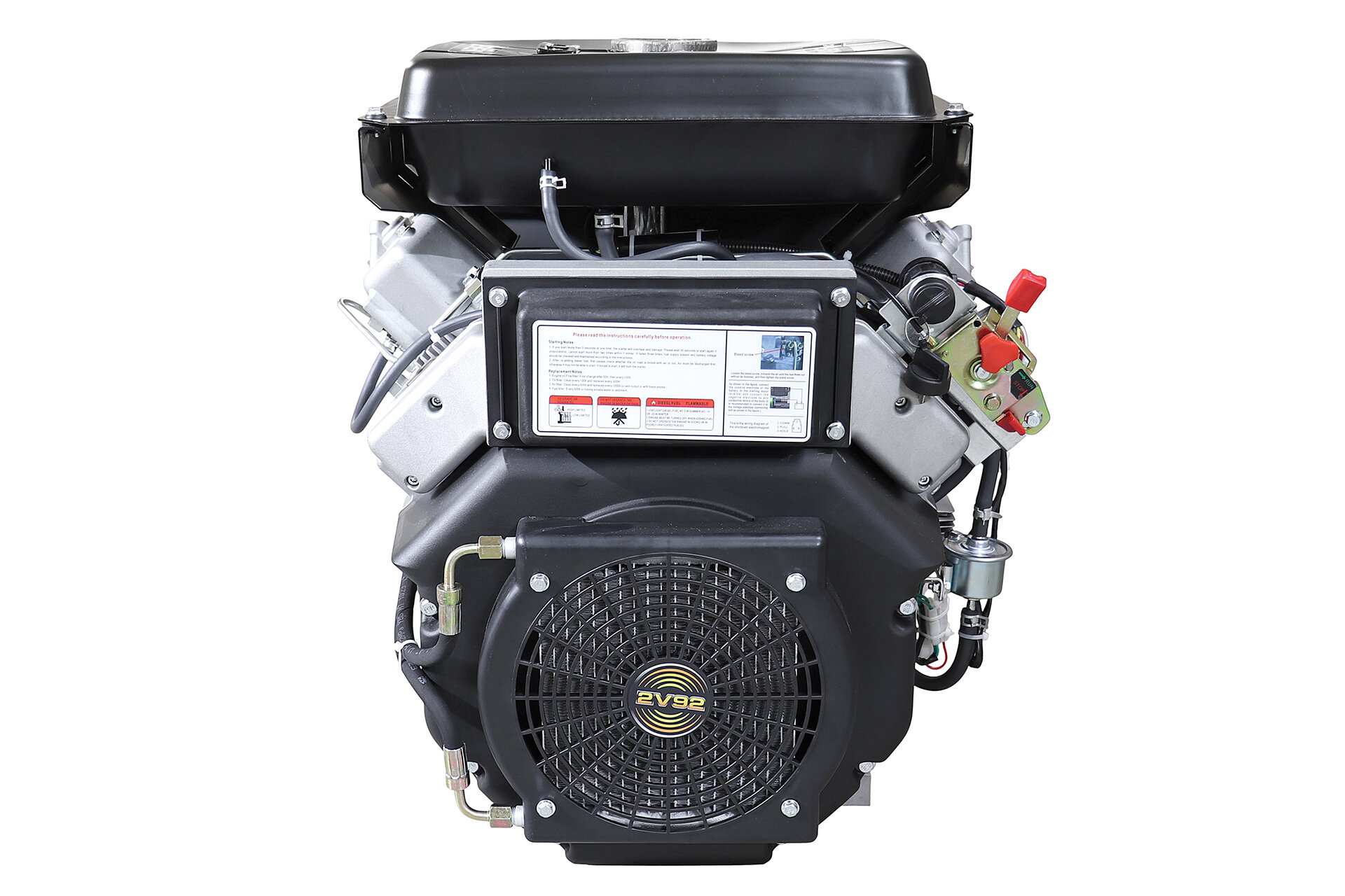 Двигатель HEMEN 2V92F (дизель)22,0 л. с. (997 см3), электростартер, вал