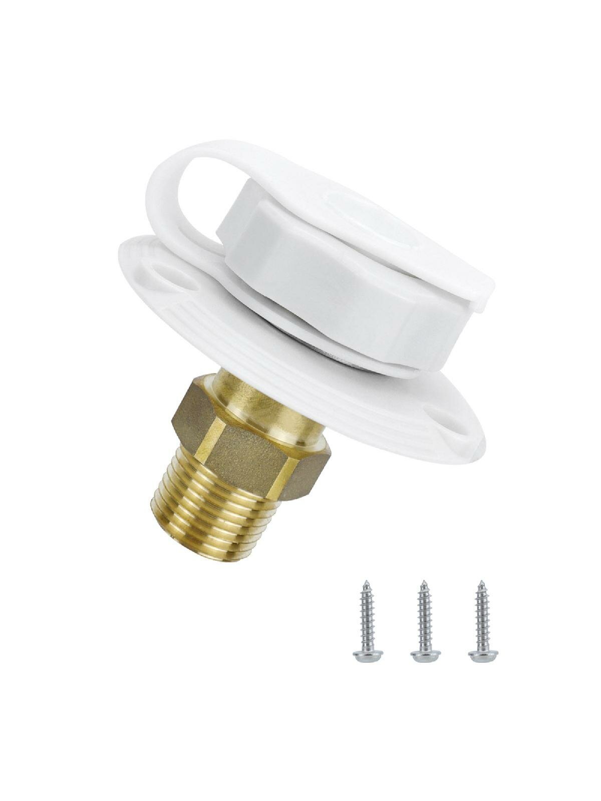 Впуск воды с внутренним фланцем 3/4 NH на 1/2 NPT из бессвинцовой латуни для домов на колесах