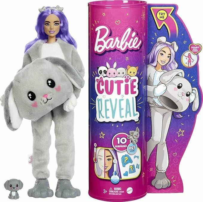 Кукла Barbie водорастворимая Русалочка Маленькая Кэри сюрприз-бокс, меняет цвет в воде