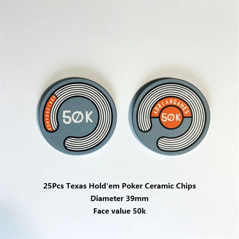 Керамические покерные фишки Техас Холдем 25 шт. 25Pcs-50K