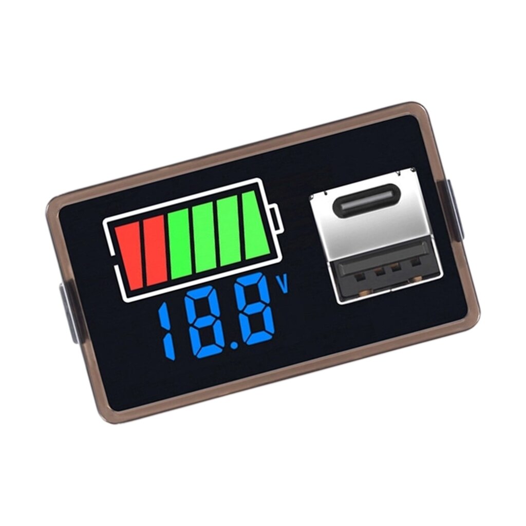Датчик Напряжения Аккумуляторной Батареи USB C Напряжением 8 В Постоянного Тока-30 В Постоянного Тока Со Светодиодным Дисплеем И Водонепроницаемым Корпусом Для Автомобильной И Морской Техники