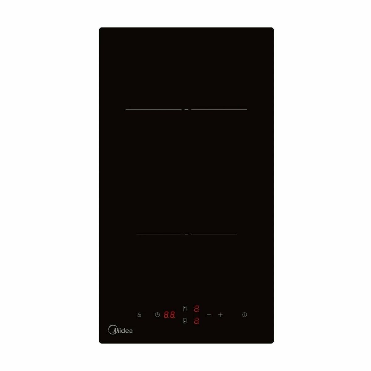 Панель варочная электрическая встраиваемая Midea MCH32203, Домино, Стеклокерамика, Hi-Light, Черная