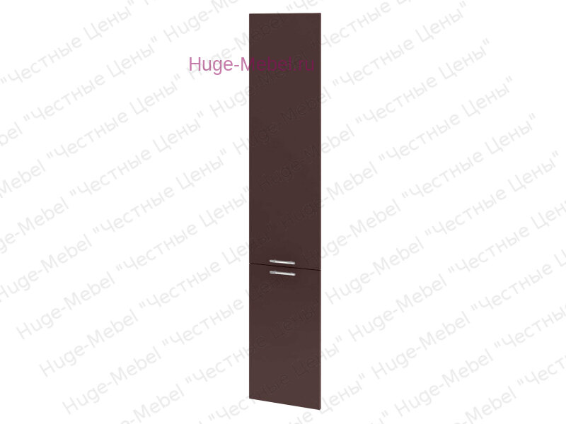 Кухонный фасад Ф-91 шоколад глянец (Ксения) Huge Mebel . Ширина 396 Высота 2028. Кухонные фасады
