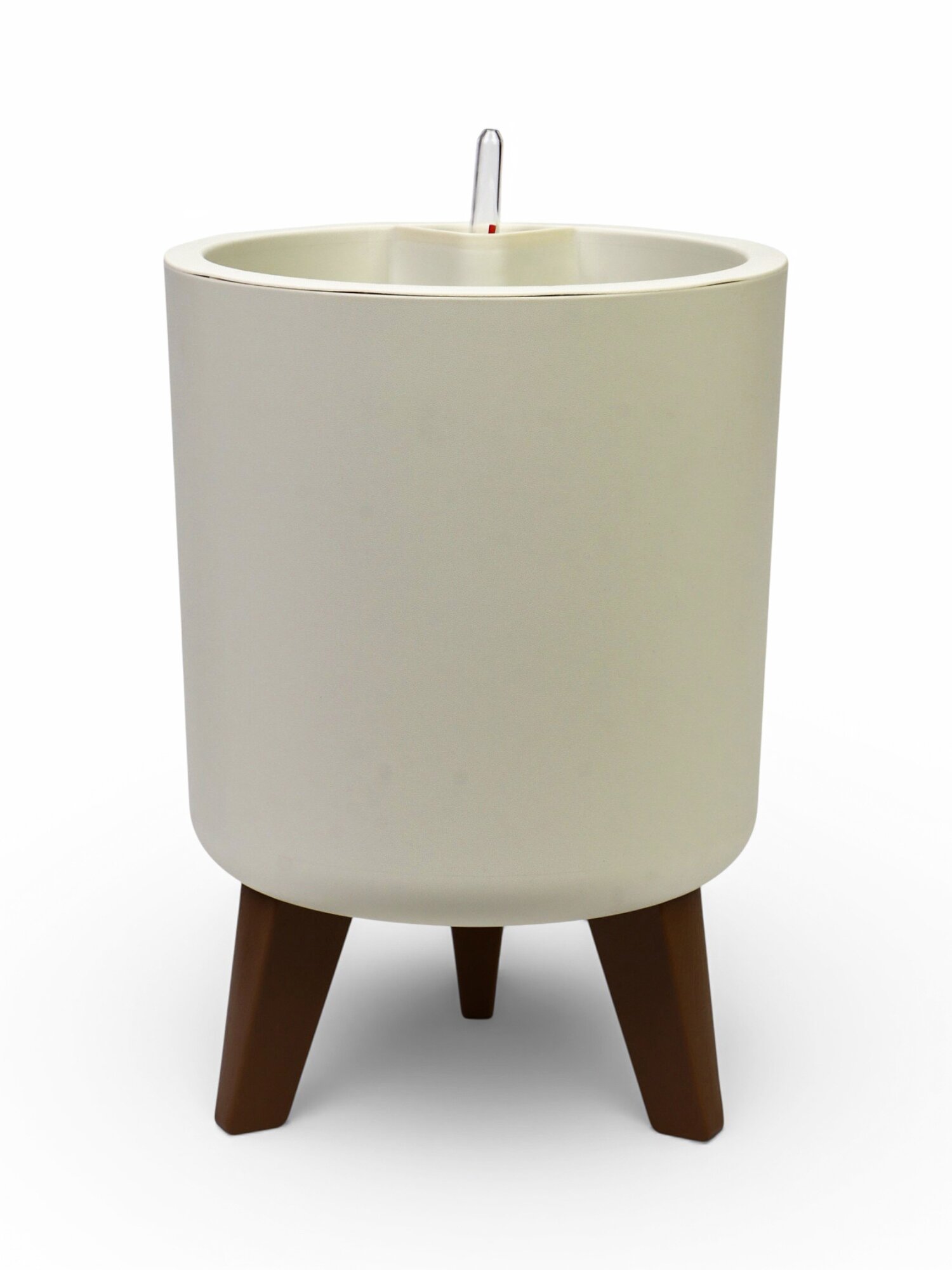 Кашпо для цветов «Флориан», 11 л, d=25 см, h=39.5 см, пластиковое, с автополивом, на ножках, белое