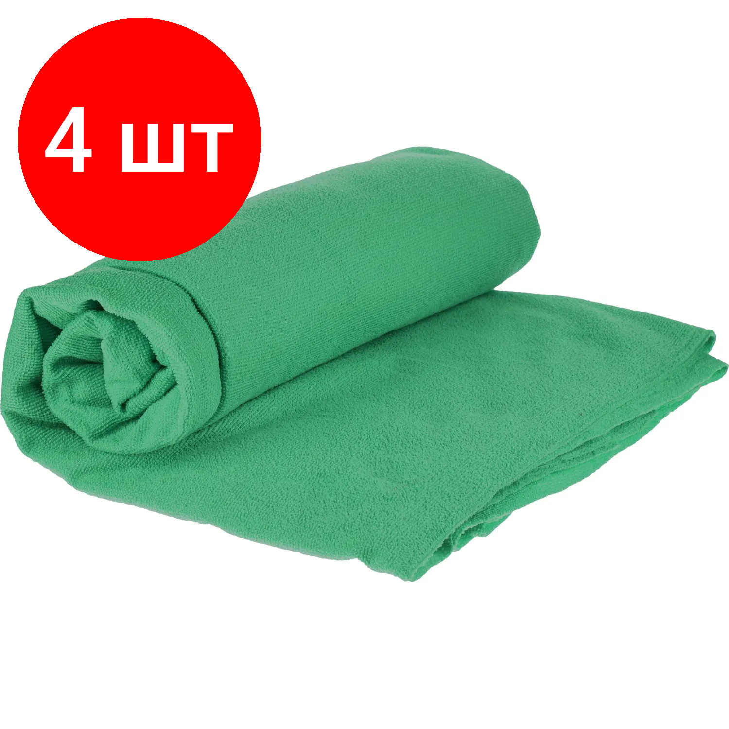 Комплект 4 штук, Полотно техническое микрофибра 1.8х3м плотность 200г/м2 зеленая