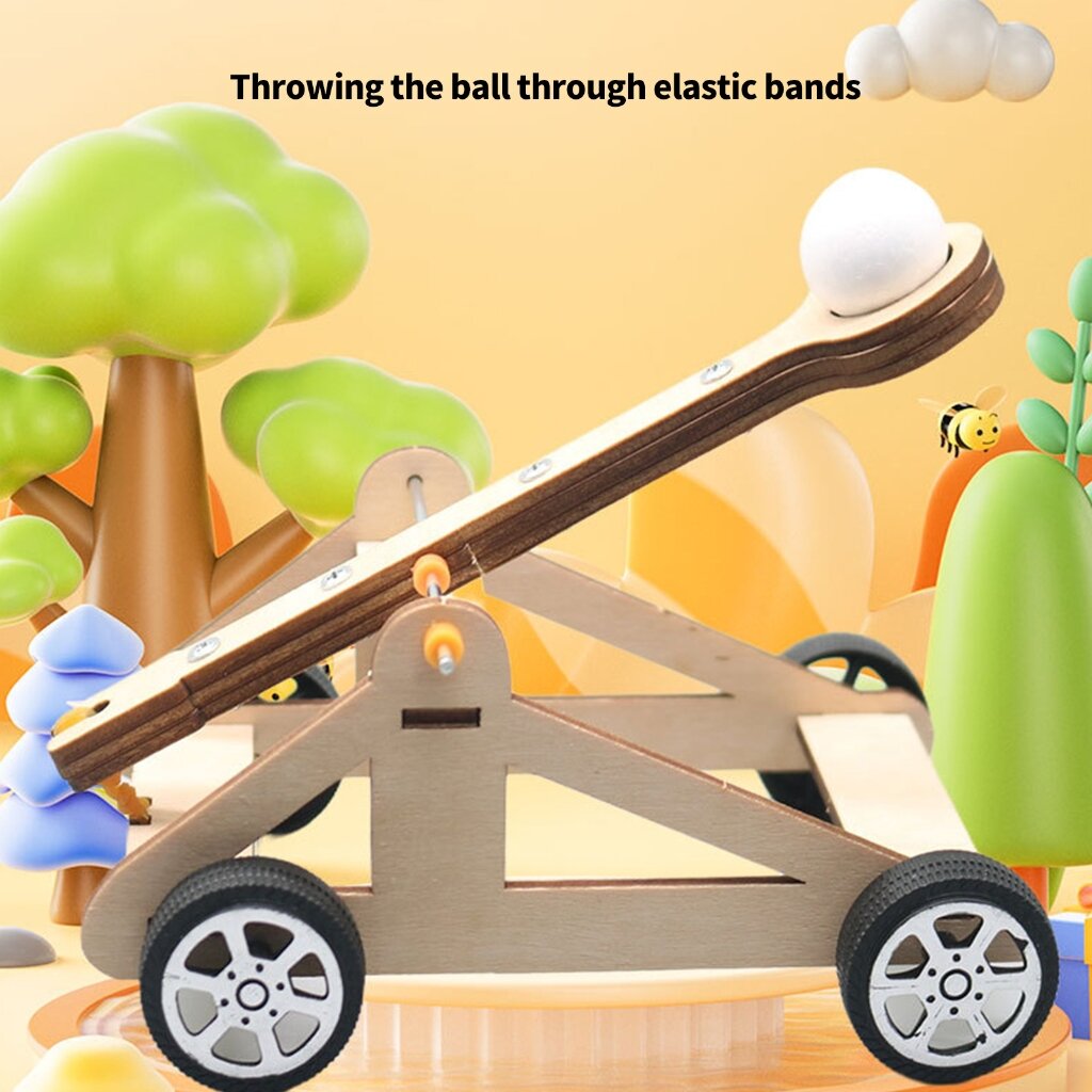 Деревянный Научный Проектный Набор Trebuchet Для Развивающей Игры Creativity