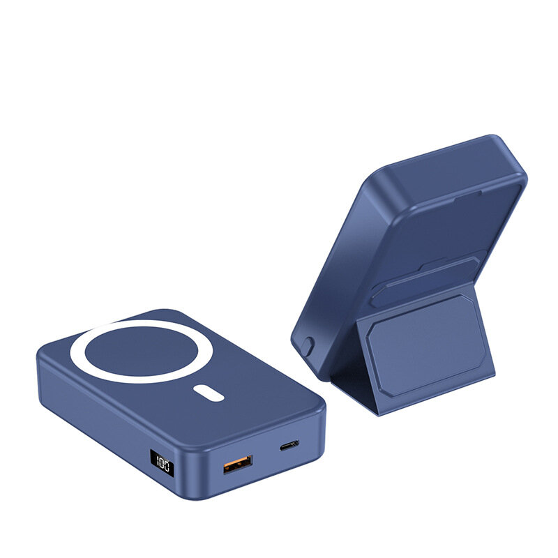 Ультратонкий Power Bank с большой емкостью, сертифицированный 3C, магнитный, быстрая зарядка, беспроводная зарядка с подставкой, мини мобильный Power Bank