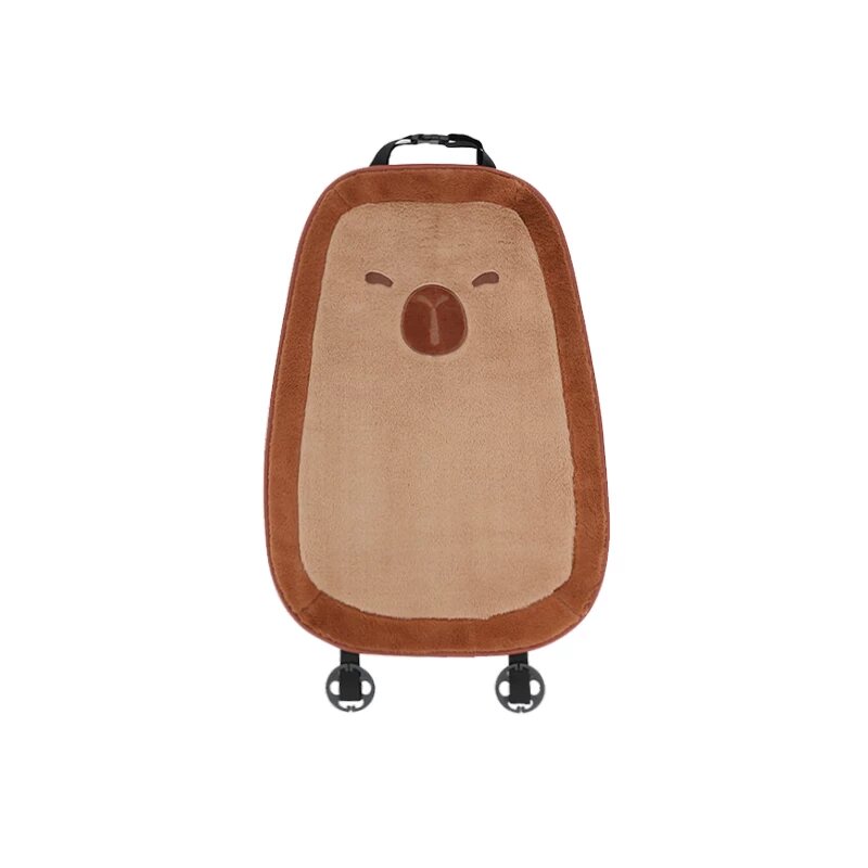 Зимняя плюшевая теплая подушка-накидка на сиденье автомобиля, подголовник, поясничная подушка, мультяшный милый дизайн,