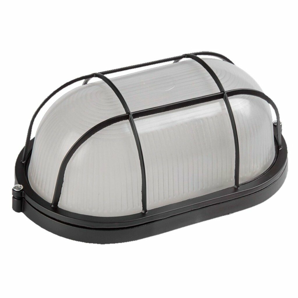 Светильник ЖКХ General Lighting Systems 1402 НБП/НПП E27 60Вт IP65 черный с решеткой овальный настенно-потолочный