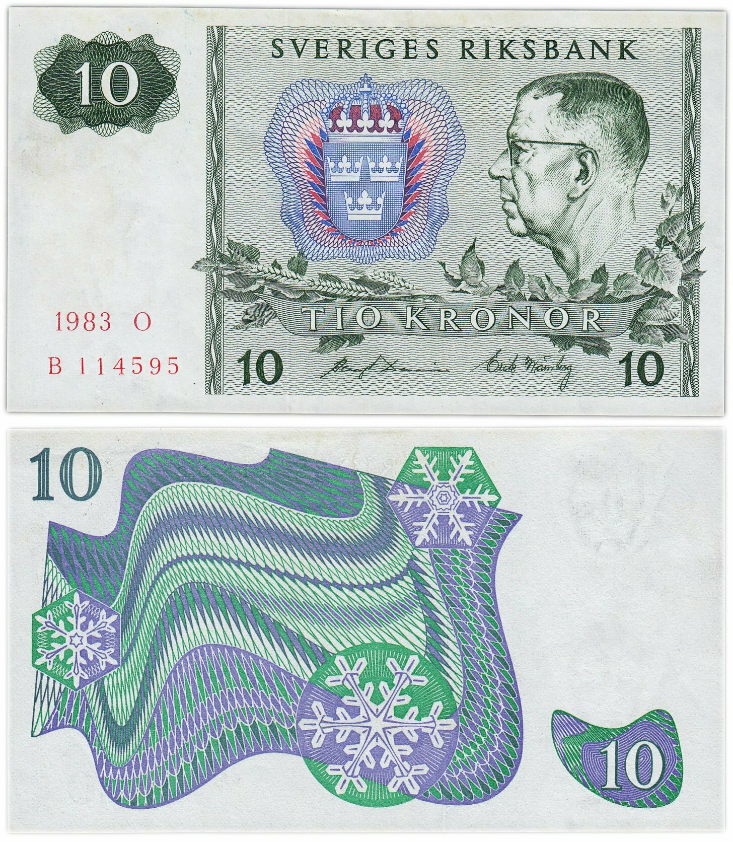 Швеция 10 крон 1983 года