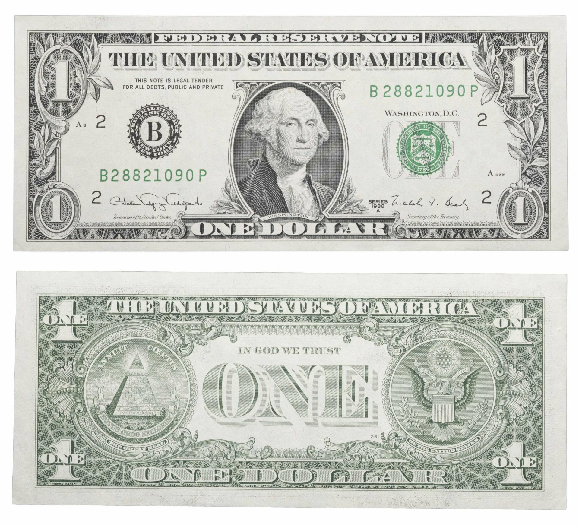 США 1 доллар 1988A Pick 480b B-Нью Йорк