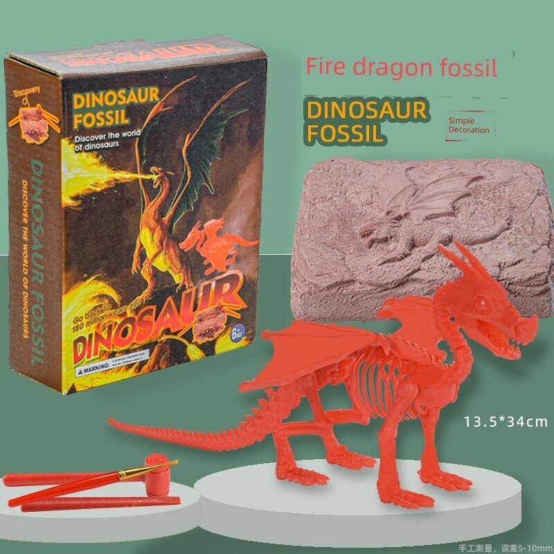 Ледяной дракон Питайя, окаменелость динозавра, археологическая игрушка для раскопок, детский набор сокровищ ручной