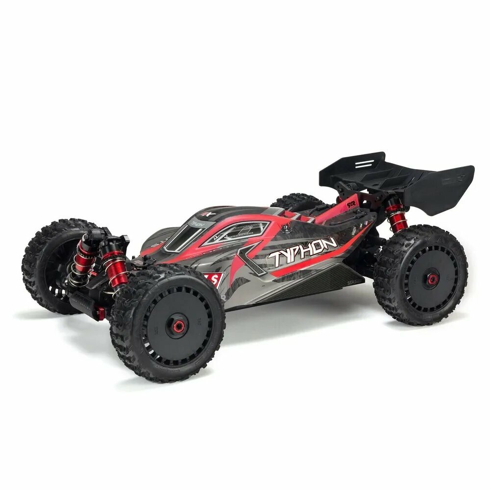 ARRMA 1/8 TYPHON 6S V5 4X4 BLX - готовая к управлению модель багги 1/8 масштаба от компании ARRMA с бесколлекторным двигателем и радиоуправлением Spektrum Firma. ARA8606V5