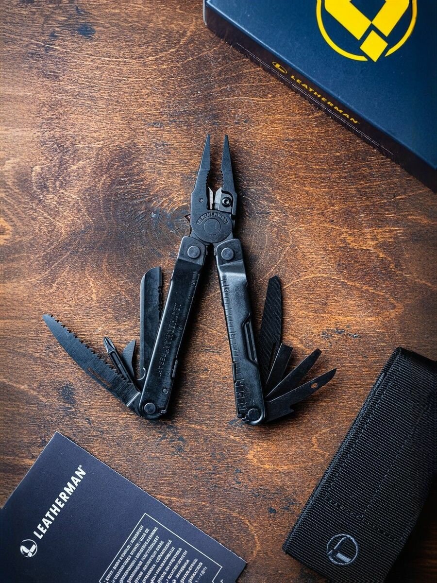 Мультитул Leatherman Rebar black, нержавеющая сталь, 17 функций