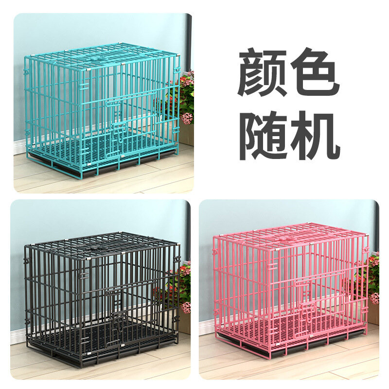 Экстра толстая клетка для собак с нержавеющей стальной проволокой и световым люком, клетка для собак Тедди, клетка для кошек, клетка для кроликов, складная клетка для домашних животных для маленьких и средних собак