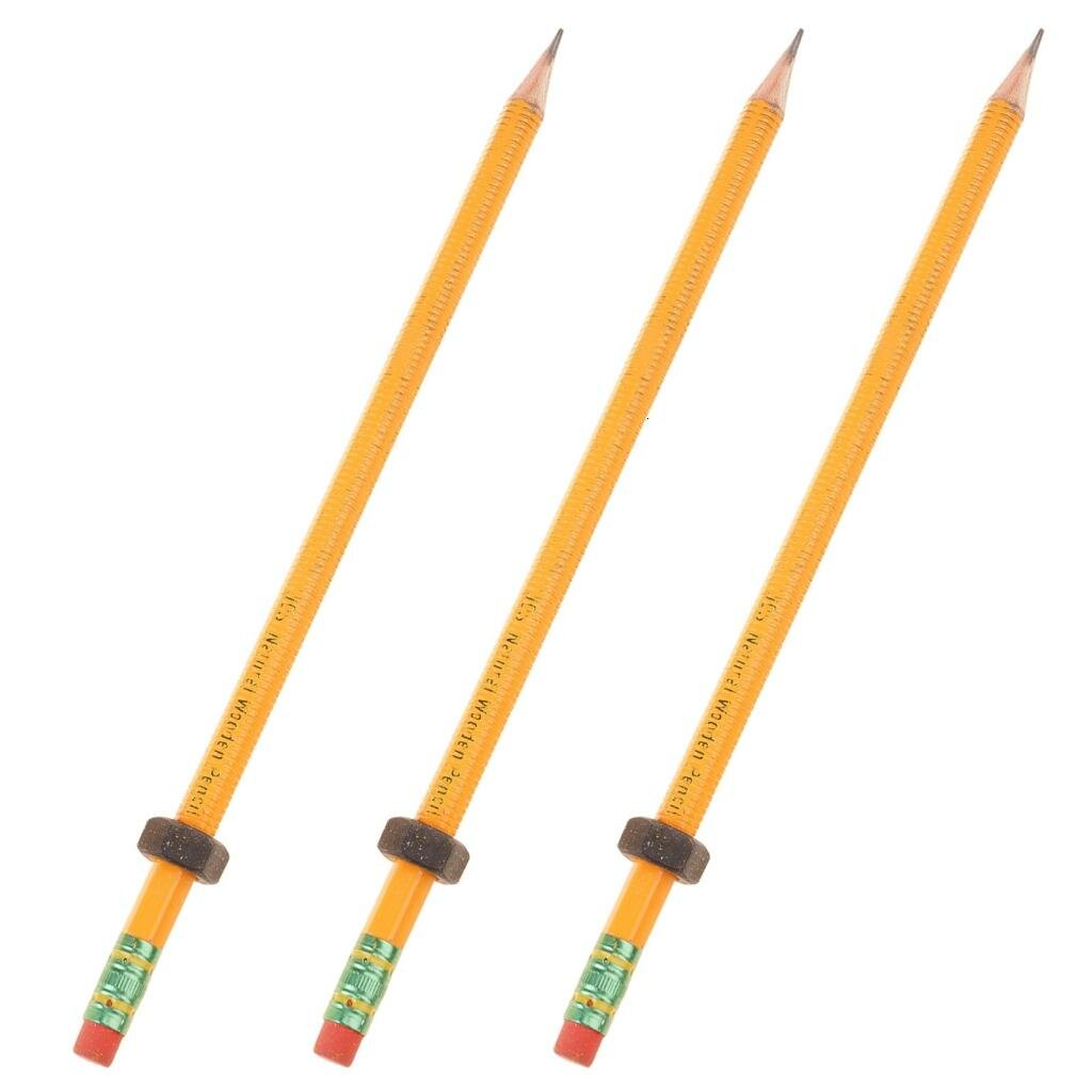 Деревянный вращающийся карандаш с гайкой, 3шт В