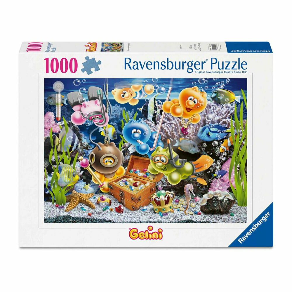 Пазл Ravensburger 1000 Гелини под водой, арт.01427, классический