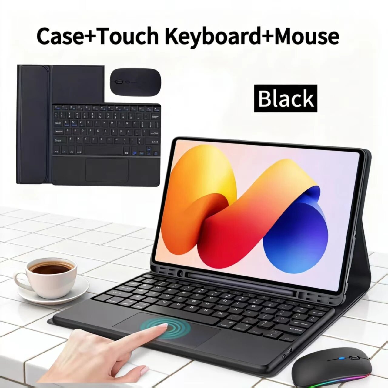 Чехол-клавиатура Bluetooth HUAIBX для Redmi Pad Pro и Redmi Pad 2 Pro 12.1"