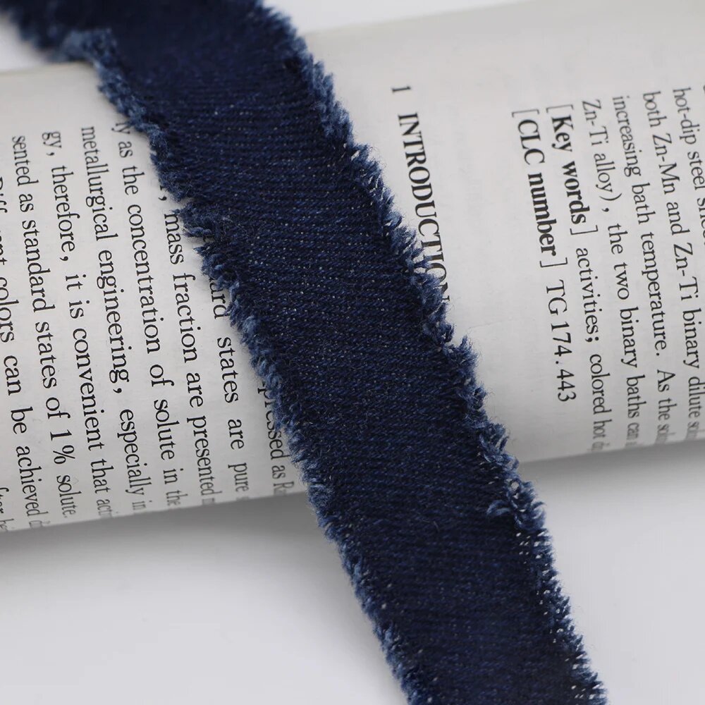 Джинсовая лента HYZELY 2 ярда Темно-синий, Navy Blue