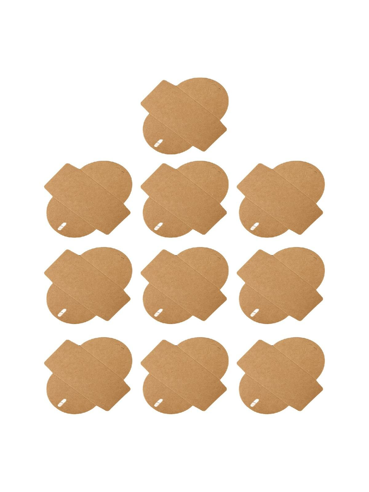 10шт / 50шт С застежками Коричневый деловой картонный конверт из крафт-бумаги на шнурке