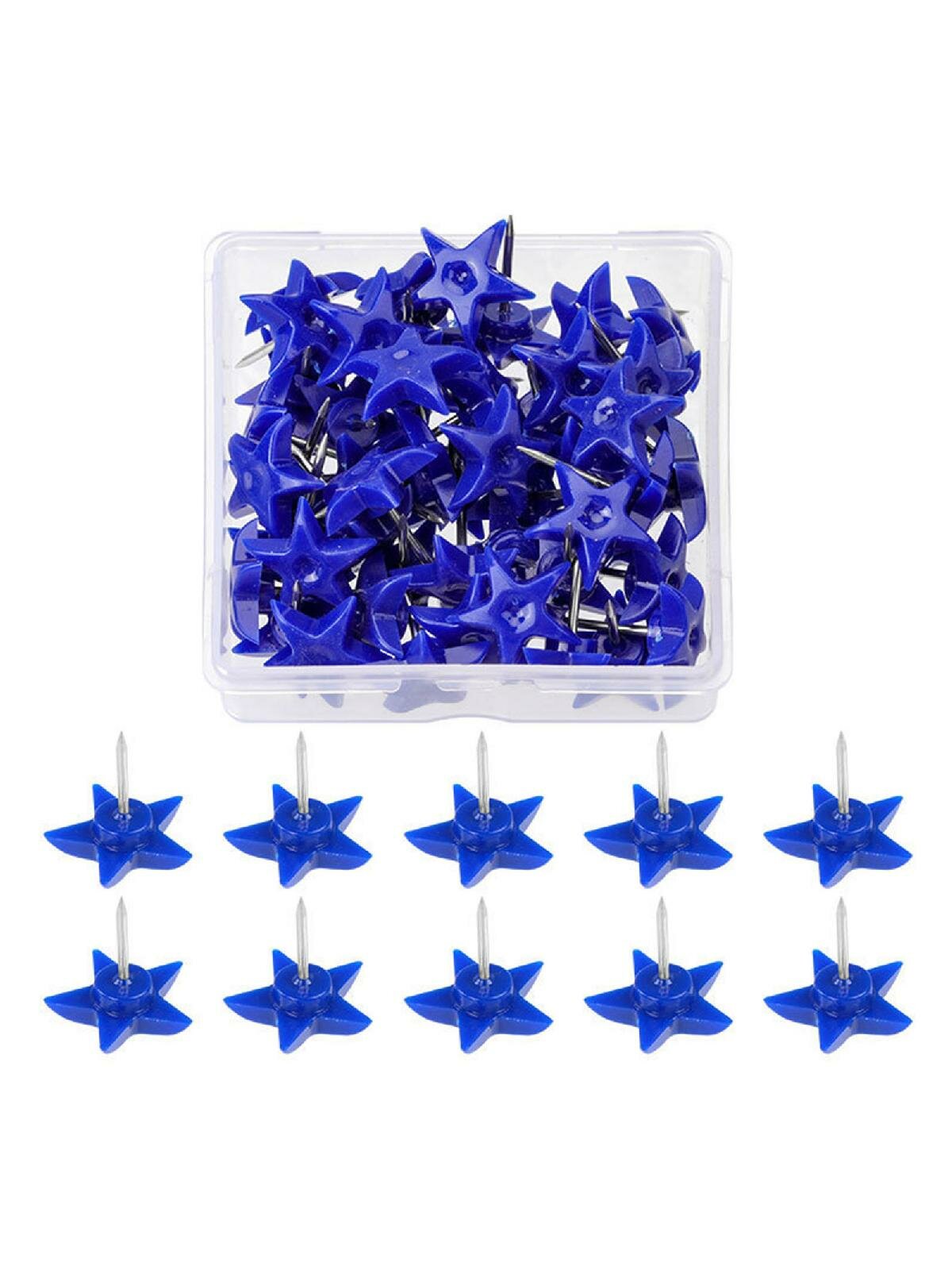 50шт штифтов Декоративные булавки для карт Пробковая доска объявлений, кнопки для наклеек для офиса