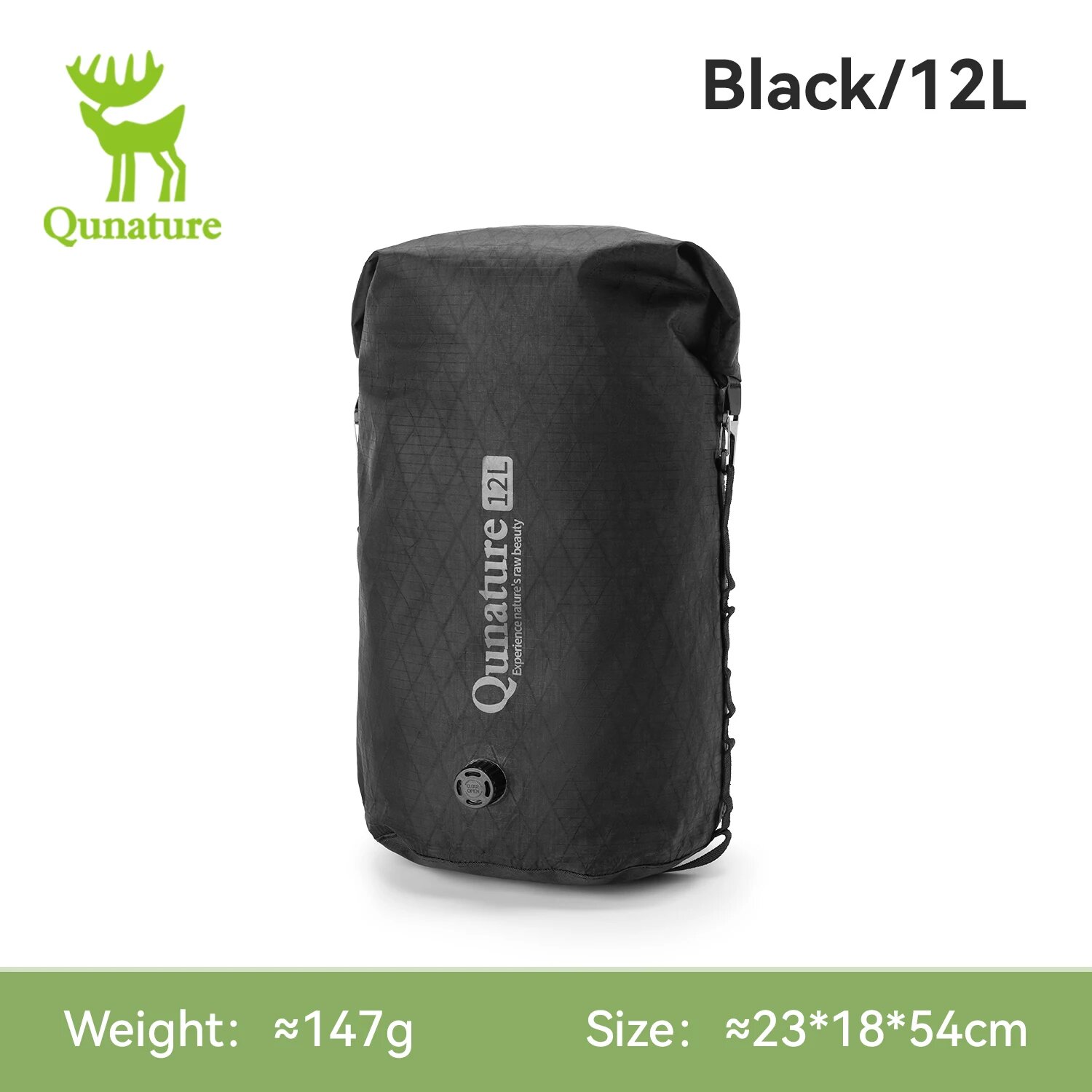 Qunature Компрессионный мешок 12L, черный