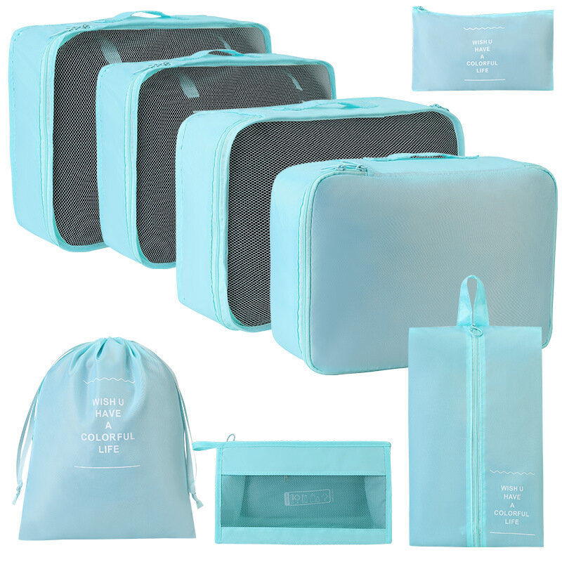 Оптовый набор для хранения путешествий, сумка для хранения путешествий, 8-предметный набор, сумка для классификации одежды в путешествии