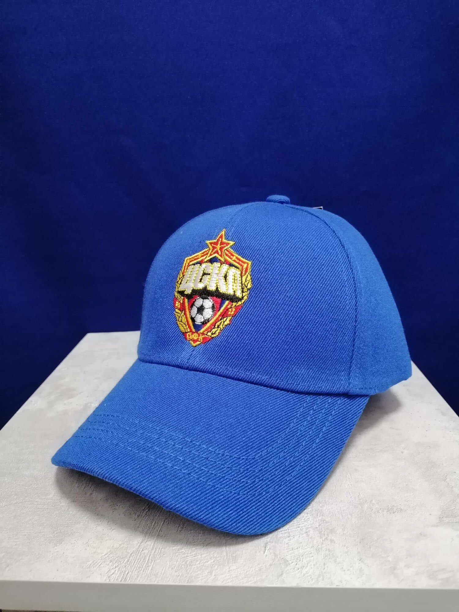 ЦСКА футбол кепка летняя фк футбольного клуба CSKA (москва) бейсболка с регулировкой размера Синяя