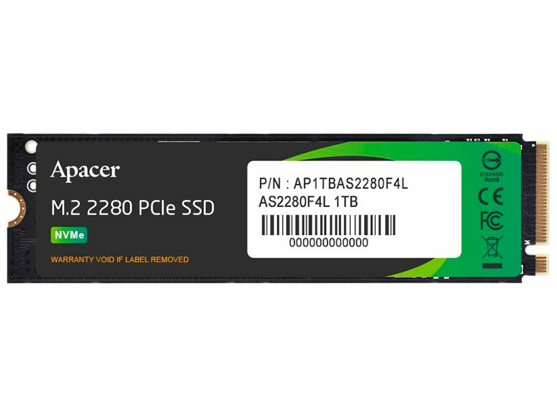SSD накопитель Apacer AS2280F4L 1TB M.2 2280 PCIe Gen5 (AP1TBAS2280F4L-1)