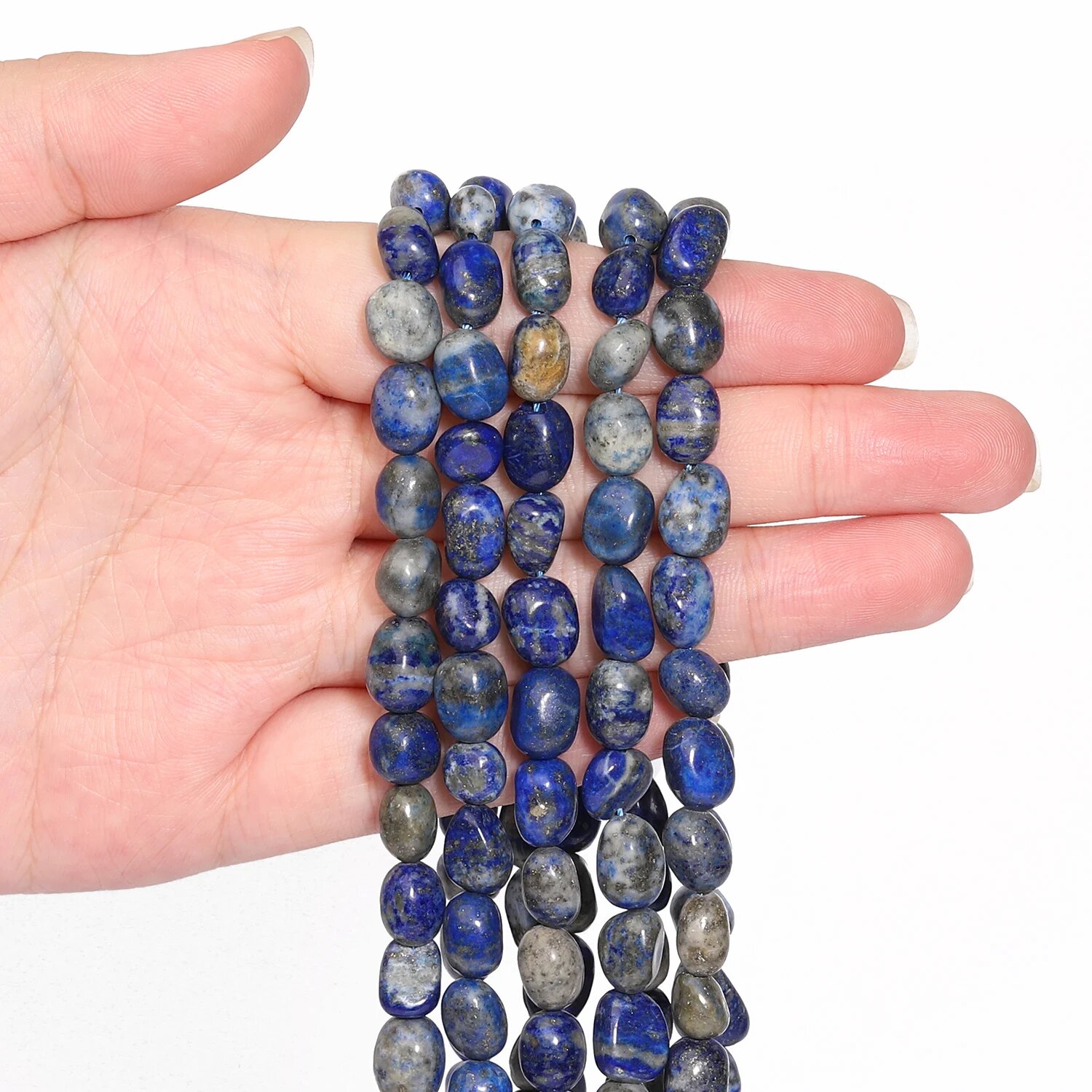 Натуральные бусины аметист лабрадорит лазурит xilitata 8-10 мм Темно-синий, Lapis Lazuli