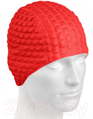 Шапочка резиновая MAD WAVE CANDY BUBBLE, силикон, красная, универсальная, эргономичная