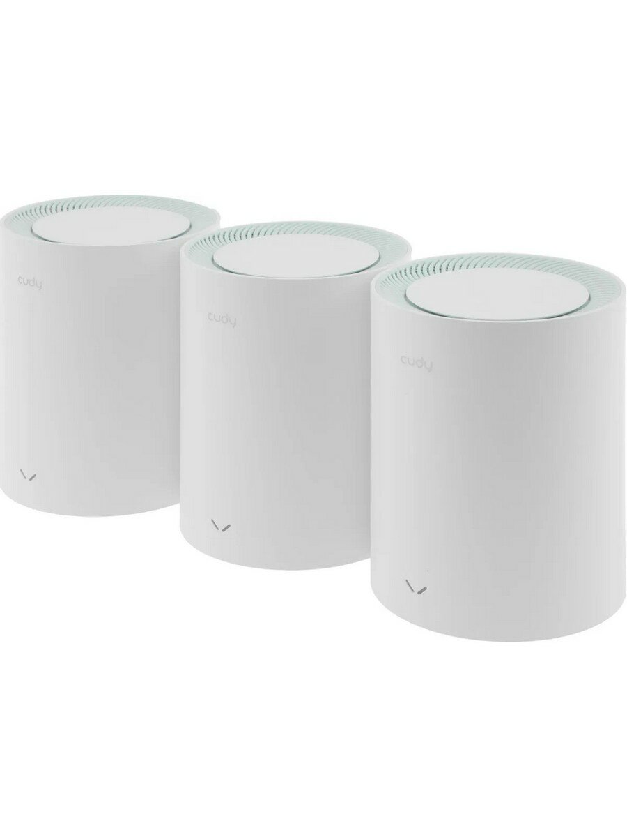 Cudy M1300(3-Pack) 2.0 Гигабитная Mesh-система Wi-Fi AC1200, 2,4/5 ГГц, до 1167 Мбит/с, 2x1 Гбит/с, Cudy Mesh, MU-MIMO