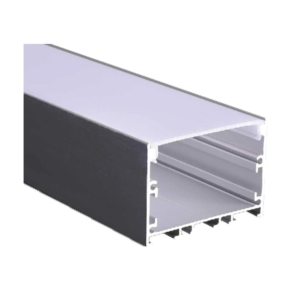Профиль Jazzway PAL 5035-BLACK черный (комплект) накладной 2м анодированный
