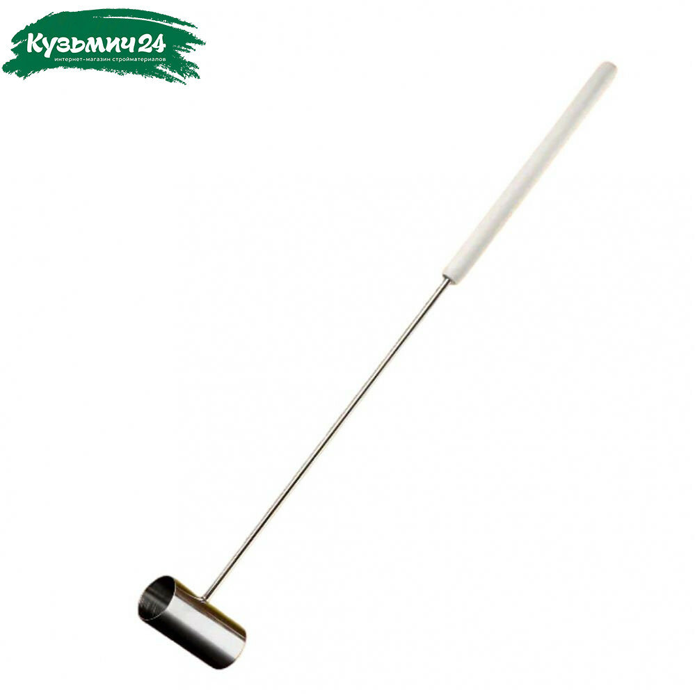 Ковш Стакан, объем 0.2 л, нержавеющая сталь, для бани и сауны, ручка из дерева, 1 шт