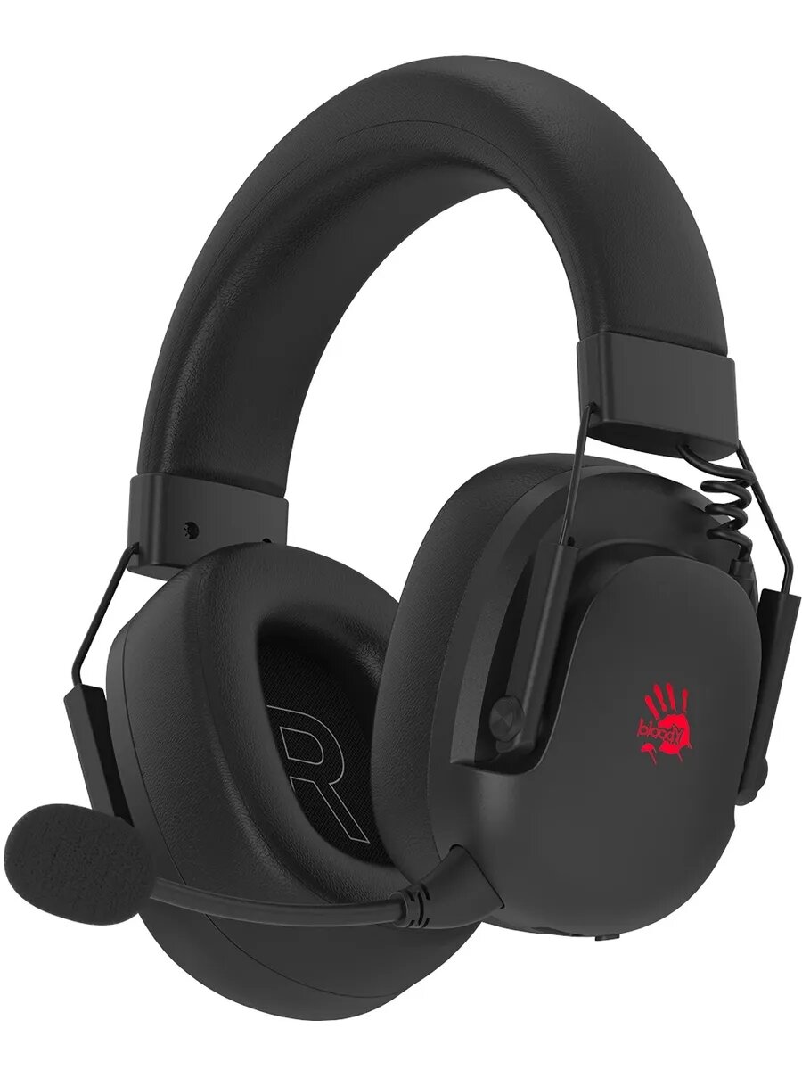 Наушники с микрофоном Bloody GR585 черный BT/Radio оголовье