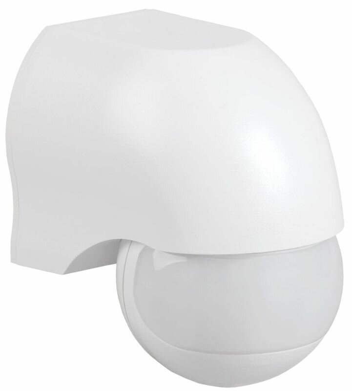 Детектор движения IEK ДД 010, 1100 Вт, угол обзора 180 градусов, IP44, белый