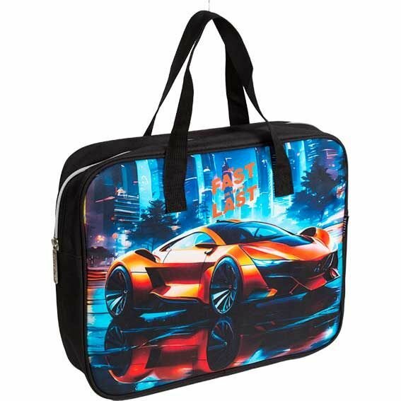 Сумка-планшет deVENTE "Fast Or Last", А4, текстиль, расширение 8 см, удлиненные ручки 28 см