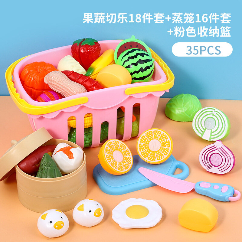 【Прямые поставки от производителя】Детская игра в нарезку фруктов, овощей для мальчиков и девочек, веселая игра в нарезку, раннее знакомство с фруктами и овощами