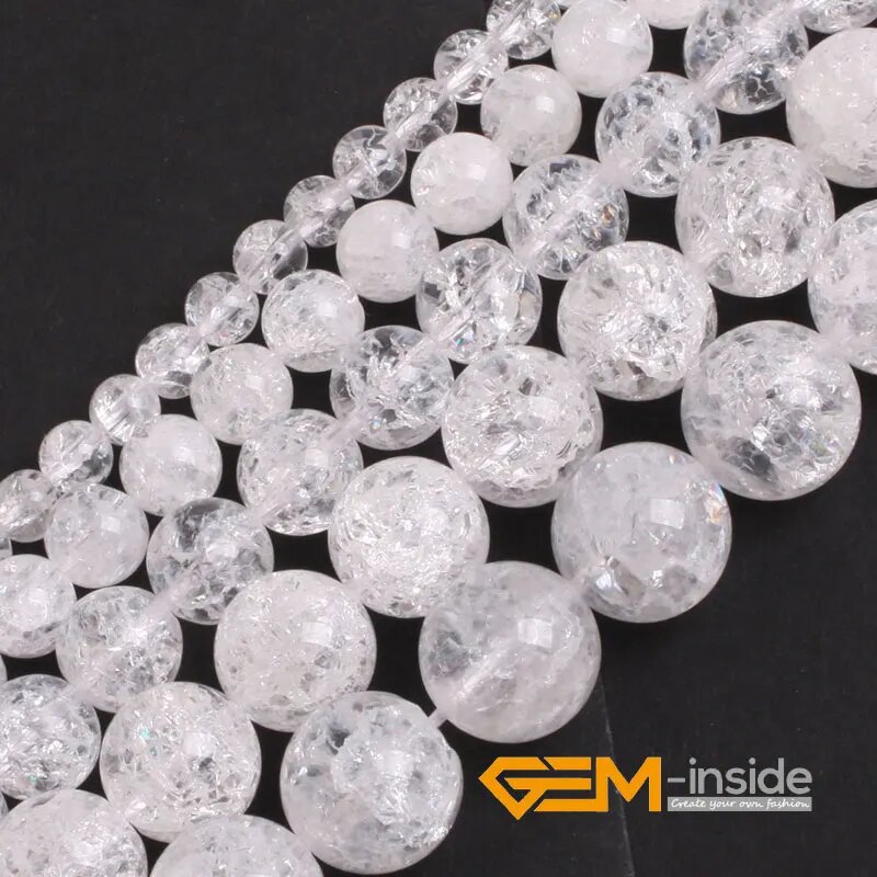 Бусины из белого кварца GEM-inside 6-14 мм 12mm (approx 31pcs)