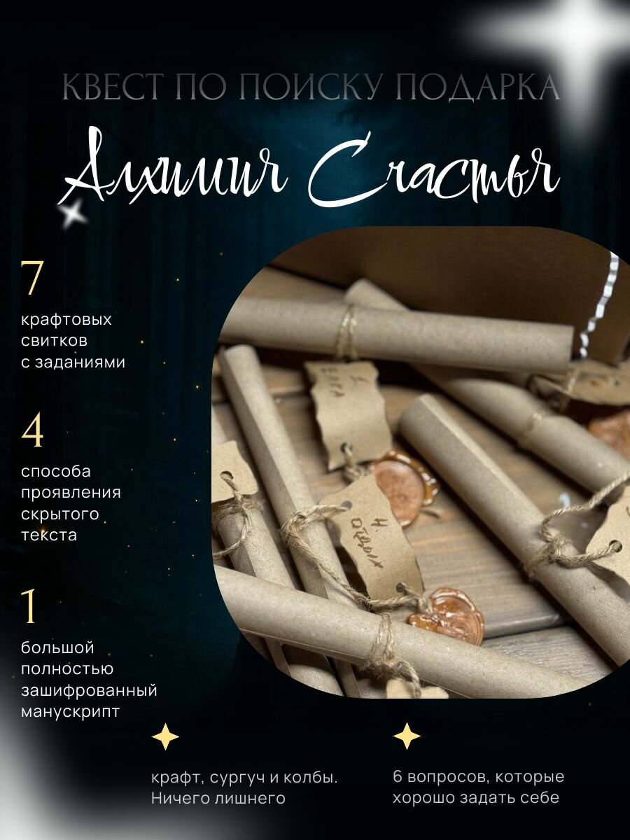 Квест по поиску подарка. Алхимия Счастья. Авторская игра на День Рождения для взрослых и подростков от 14 лет