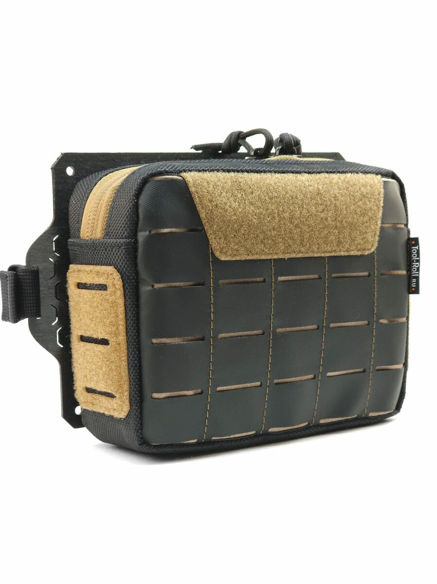 Органайзер тактический на подголовник автомобиля MOLLE 5х3 LC1 18х13х6см Черный Койот