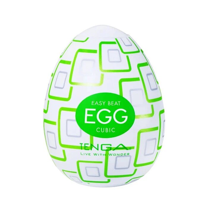 Мастурбатор-яйцо "Tenga Egg V Cubic" с рельефом ромбовидных выступов